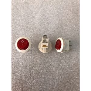 Jual Saklar Rocker Switch BULAT LAMPU PUTIH 3 Pin 3 Kaki ON OFF