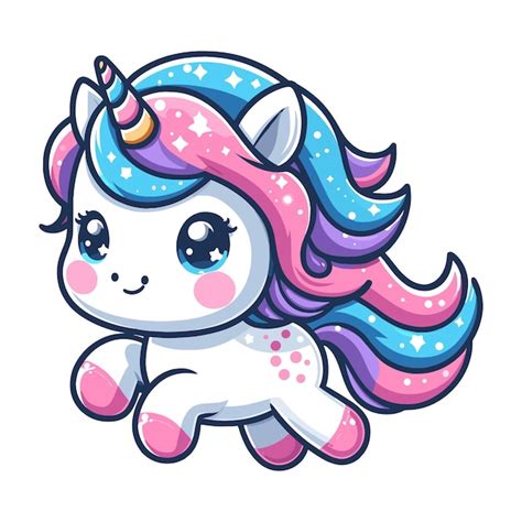 Premium Vector Cute Unicorn Cartoon Character Vector Illustration