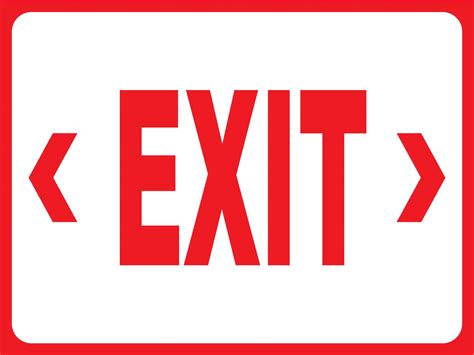 Fire Exit White With Icon Sign New Signs