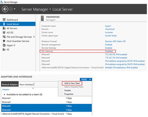 Hyper V Cluster Nic Teaming A Mini Howto Virtualization Spiceworks Community