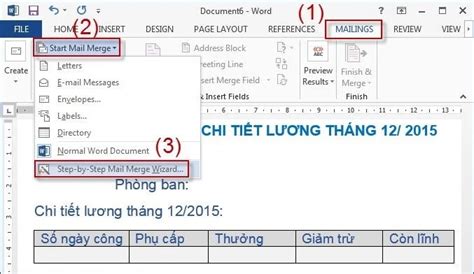 hướng dẫn cách mail merge từ excel sang word chi tiết nhanh chóng