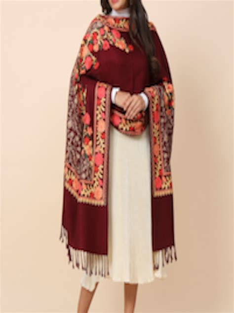 Buy Pashmoda Floral Embroidered Shawl Shawl For Women 24820198 Myntra