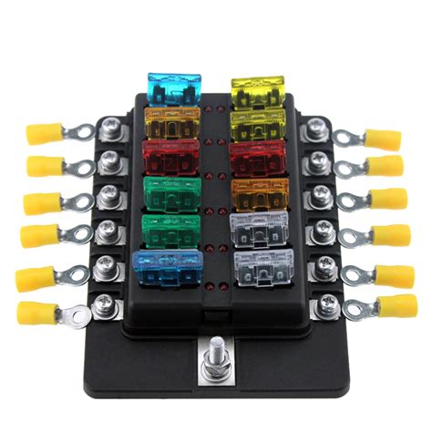 Fuse Block Indicator 10pcs Fuses 10pcs Terminals Car Led Indicator 10pcs With Red Led Blocks
