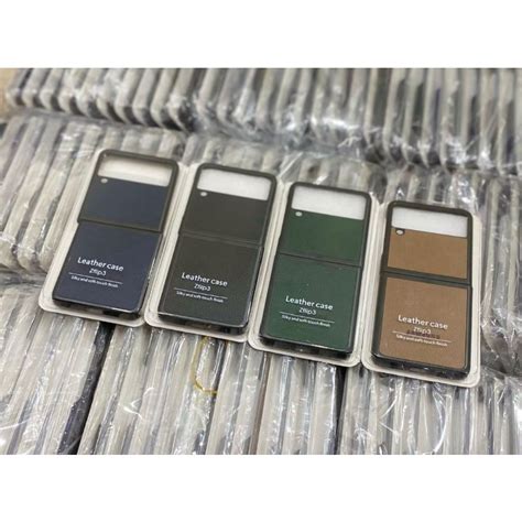 三星 Z Flip 3z Fold 3 高級皮革款式 蝦皮購物