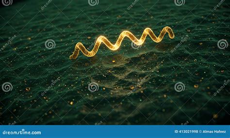 Spirochete Bacterium Visualization Of Spiral Shaped Pathogen Borrelia