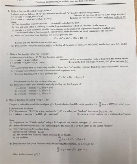 Do Not Use Syms Function To Solve Please Show All