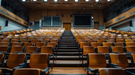 Premium Photo Modern University Lecture Hall With Audiovisual Setup