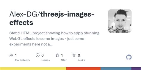 github alex dg threejs images effects static html project showing