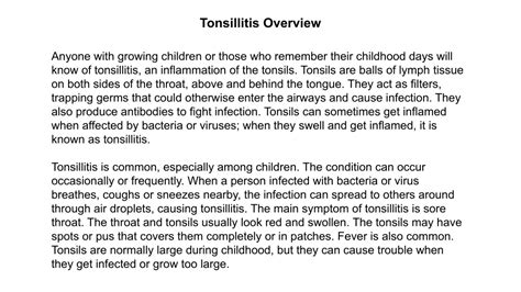 Ppt Tonsillitis Overview Dr Batras™ Homeopathy In Dubai Powerpoint Presentation Id 11521497