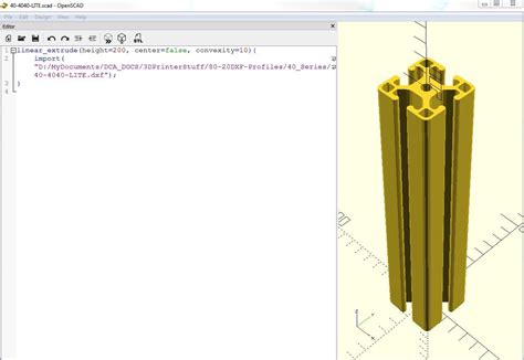 Extrude And 3d Print Your Own 80 20 Parts Using Their Cad Direct 2d Dxf
