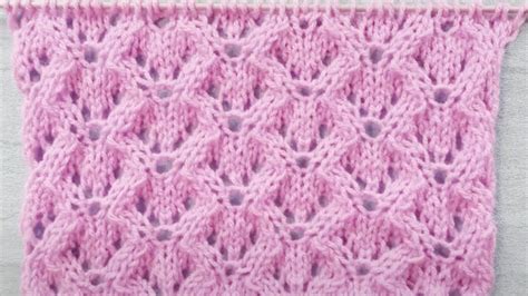 Relief Lace Diamond Knitting Stitch