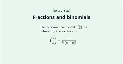Overleaf Do You Know How To Typeset Fractions And Binomial