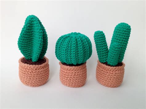Cactus Plush Plant Plush Decorative Plant Crochet Cactus Etsy