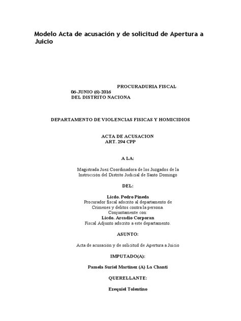 Acusacion Y Solicitud De Apectura A Juicio Pdf Violación Fiscal
