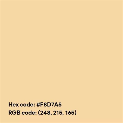 Caramel Mist Color Hex Code Is F8d7a5