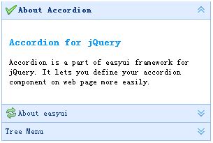 jQuery EasyUI 布局 创建折叠面板 菜鸟教程