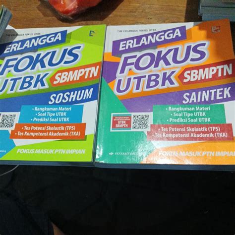 Jual Buku Soal Fokus Erlangga Utbk Sbmptn Lengkap TPS TKA Kurikulum 2013 Bekas Original Shopee