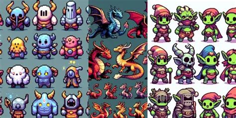Fantasy Enemy Sprites For Game Design Dall·e Prompt Promptbase