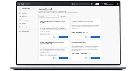 cisco workflows network automation cisco