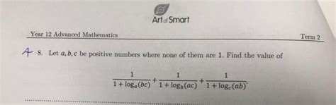 Solved Let A B C Be Positive Numbers Where None Of Them Chegg