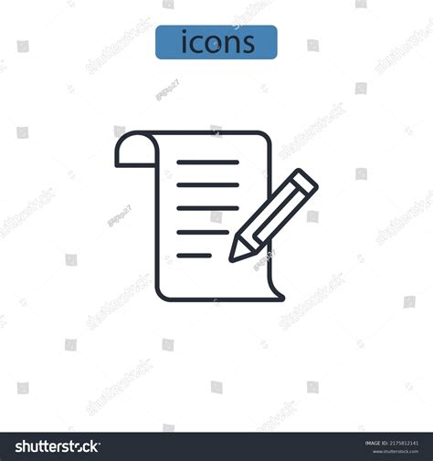 Contract Icons Symbol Vector Elements Infographic Stock Vector Royalty