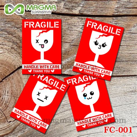 Jual Sticker Fragile Cute Murah Stiker Fragile Label Fragile Kota