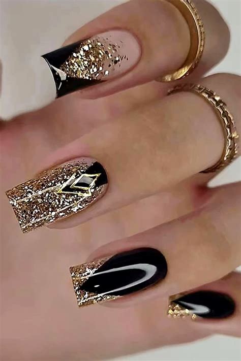 Square Press On Nails Medium Fake Nails Pink White Gradient False Nails