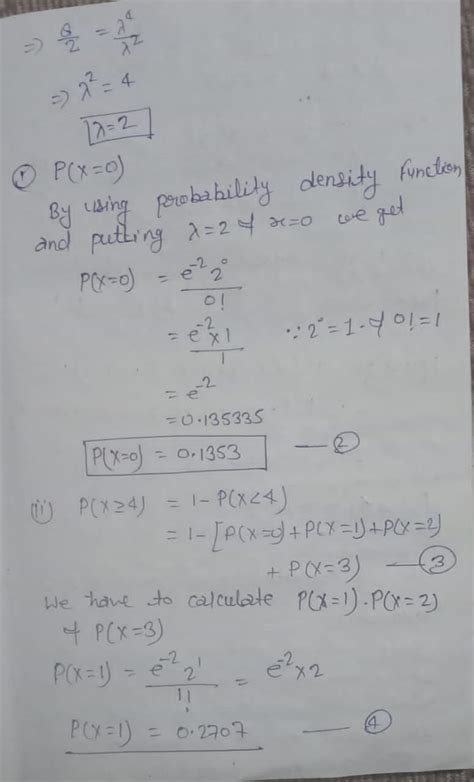 Solved A The Random Variable X Has A Poisson Distribution And Is Such Course Hero