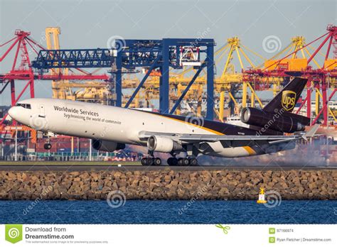 United Parcel Service McDonnell Douglas MD 11 Cargo Aircraft Landing At