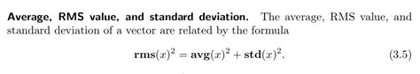 Solved Average Rms Value And Standard Deviation The