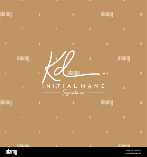 Kd Signature Logo Template Vector Stock Vector Image And Art Alamy
