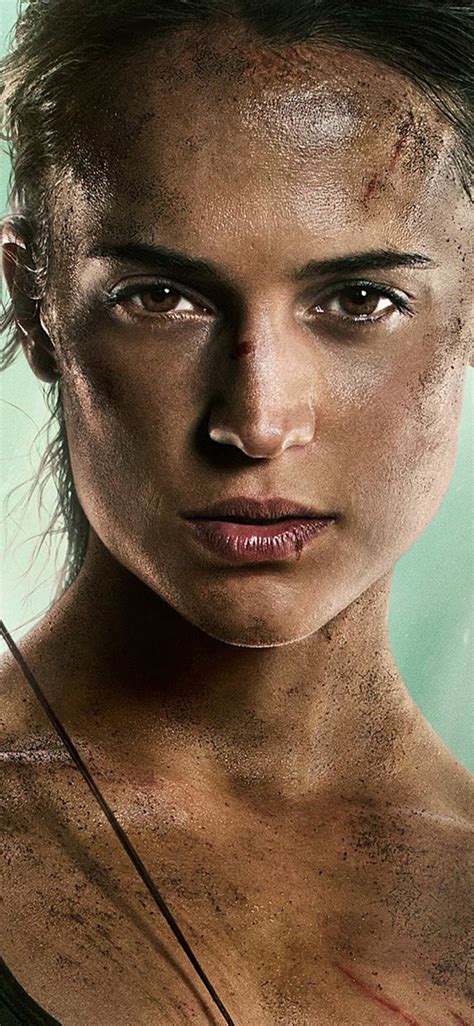 1125x2436 Resolution Alicia Vikander New Tomb Raider Poster 2018 Iphone