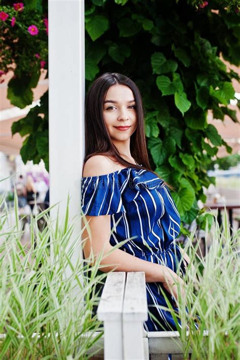 Gorgeous Brunette Girl Portrait In Cafe Stock Image Image Of