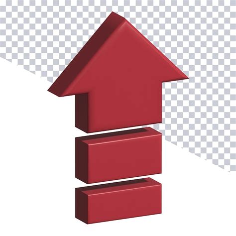 Una Flecha Roja Apuntando Hacia Arriba Con La Palabra Flecha
