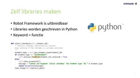 Introductie Robot Framework Ppt