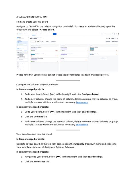 Jira Board Configuration Pdf Software Computing