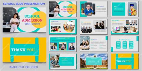 Una Presentación Para La Escuela De Educación Vector Premium