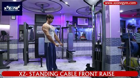 Standing Cable Front Raise Youtube