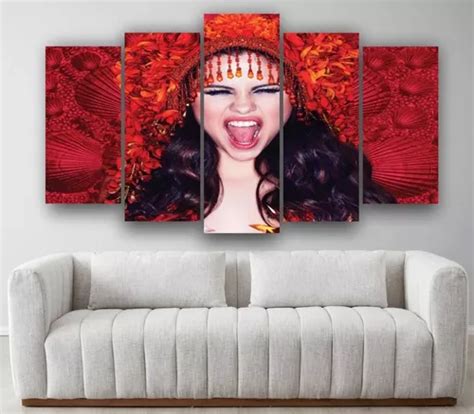 Set De 5 Cuadros Decorativos Canva Selena Gomez 3 Meses Sin Interés