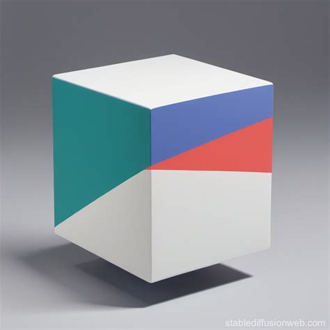 Uniformly Colored Floating Cube Stable Diffusion Online