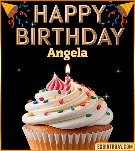 Happy Birthday Angela  🎂 Animated Images Wishes And Music 【27 S】