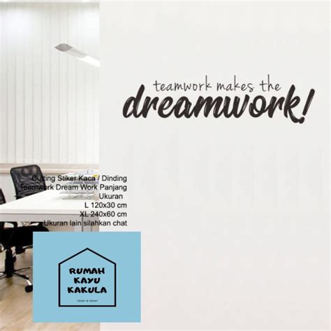 Jual Wall Sticker Cutting Stiker Dinding Kaca Teamwork Motivasi Kantor