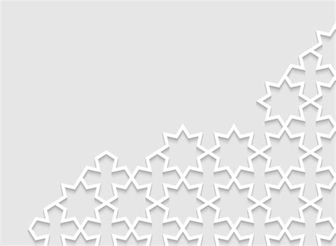 Premium Vector White Islamic Paper Pattern