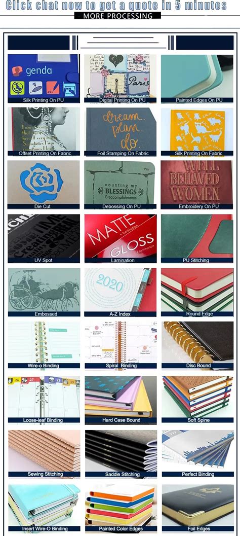 Organizer Custom B Pu Diary Leather Notebook Dotted Undated Hardcover Journal A