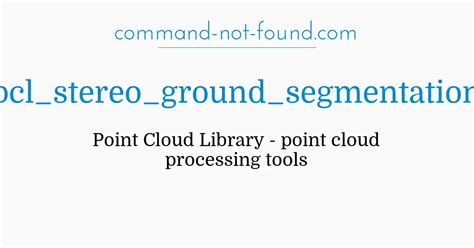 N Pcl Stereo Ground Segmentation