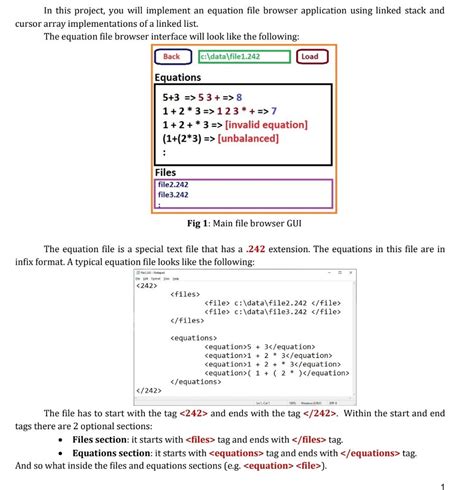 Solved In This Project You Will Implement An Equation File Chegg