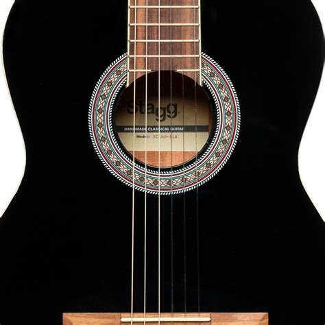 Stagg Scl60 44 Black Nylon Classical Spruce Top Acoustic Guitar W