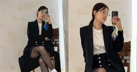 한지혜 여전히 꽁꽁 추위에 얼죽코 세련된 미니스커트룩 스타와 패션