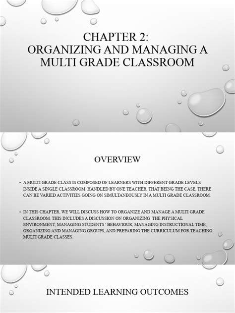 Chapter 2 Organizing And Managing A Multigrade Classroom Pdf