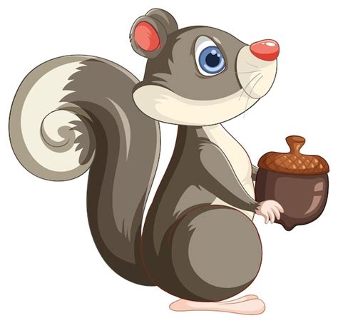 을 들고 있는 귀여운 다람 무료 벡터